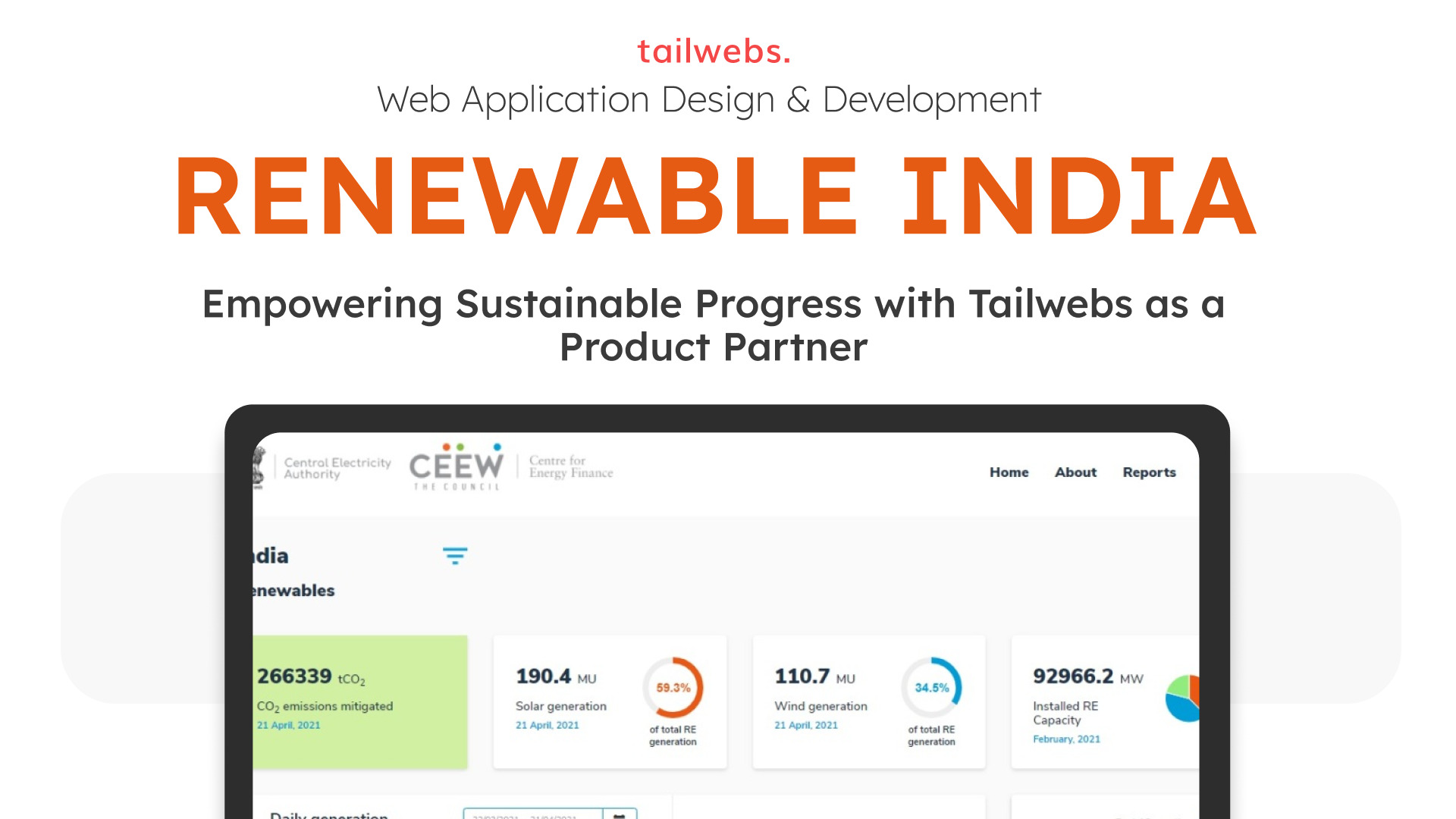 Renewables India Dashboard: Empowering Sustainable Progress with Tailwebs as a Product Partner ...